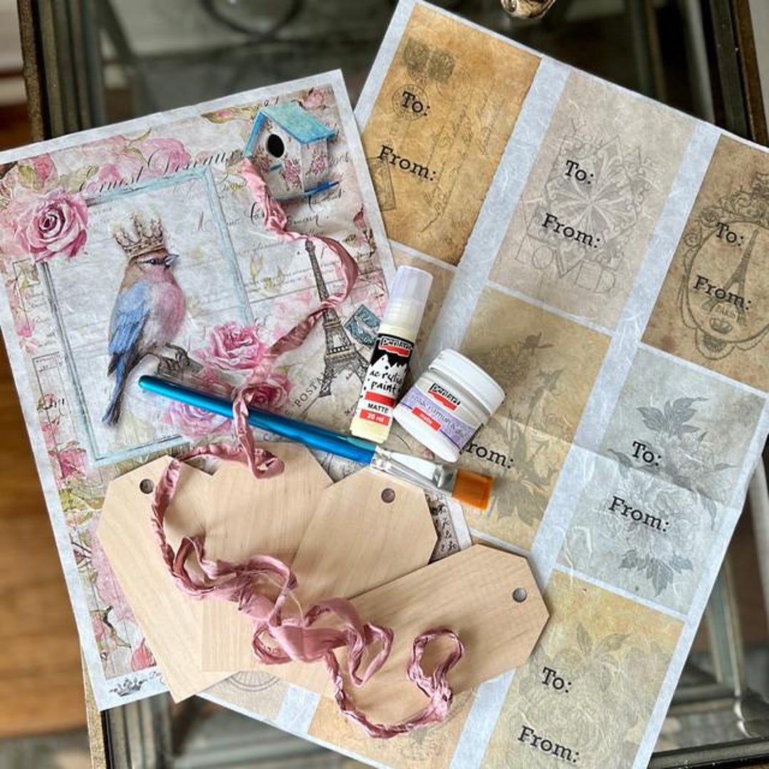 Decoupage Beginner's Kit - an Introduction to Decoupage Project Gift ...