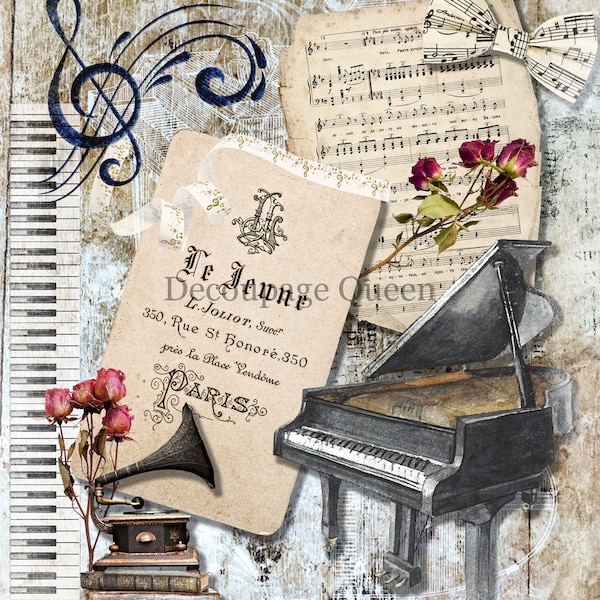 Music Decoupage - Etsy
