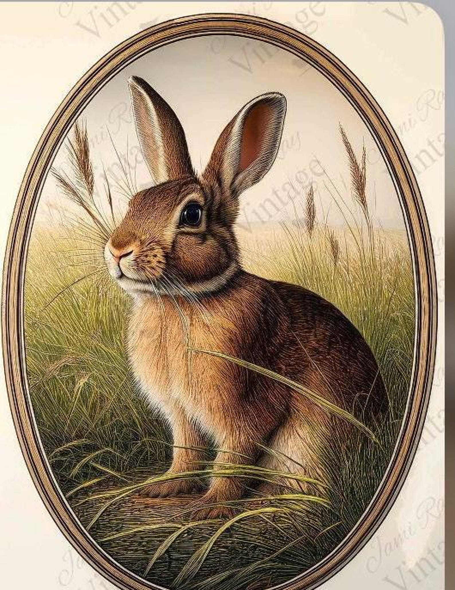 Decoupage Rice Paper- Antique Rabbit - JRV - A4 Size 8.3 X 11.7 Inches ...