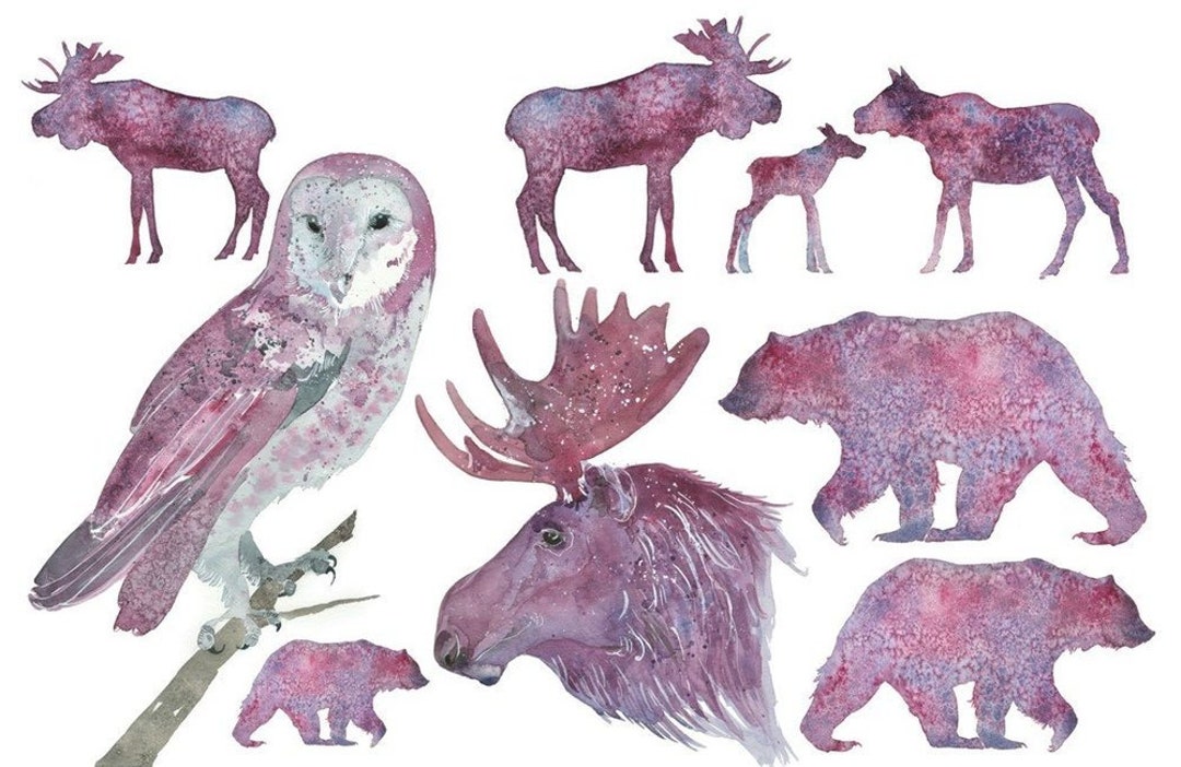 RETIRED Fall Animals Silhouettes - Large Format 21x29 Inches | ROY 124 ...