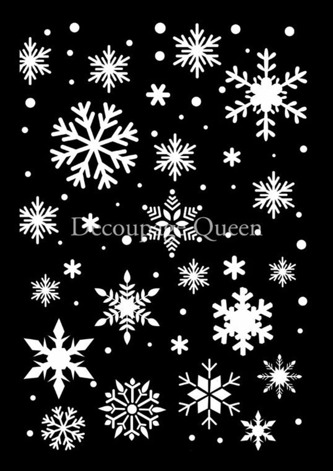 Snowflakes Stencil|decoupage Queen|decoupage Paper for Crafts ...