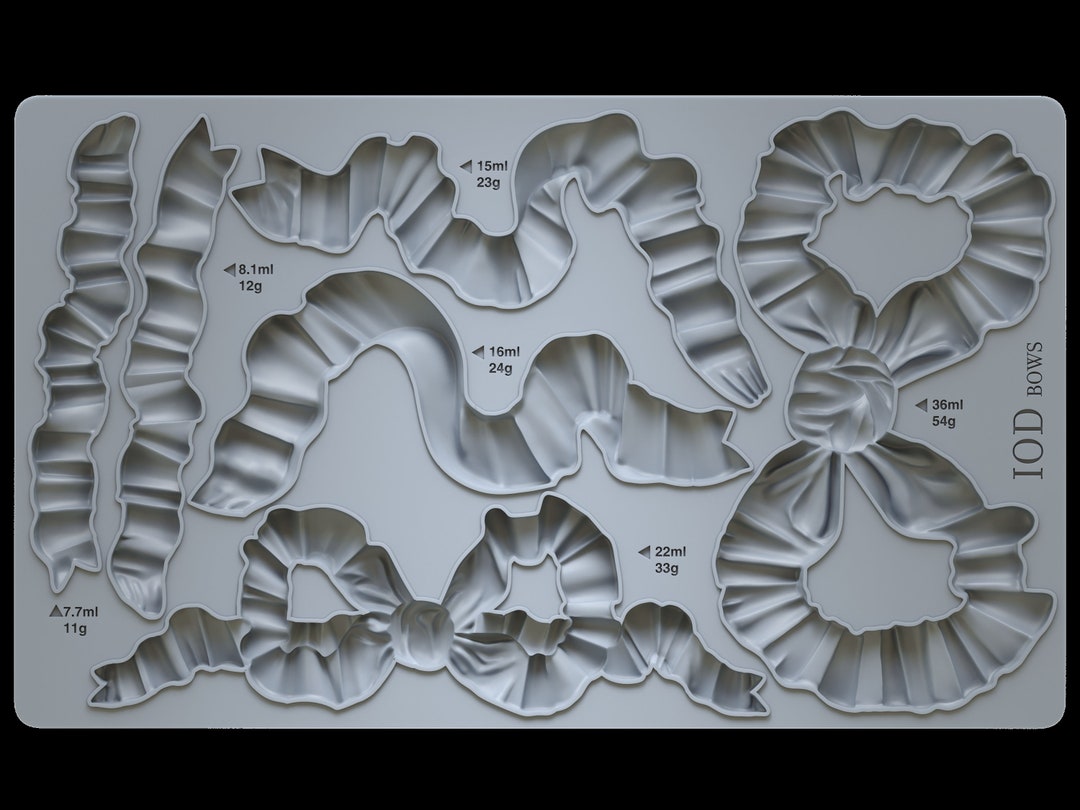 New Summer 2024 Bows 6x10 Inches Decor IOD Mould Iron Orchid Design 1. ...
