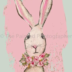 A4 Pink Alirose Rabbit | Decoupage Rice Paper | 8.5"x11.7" Size ...