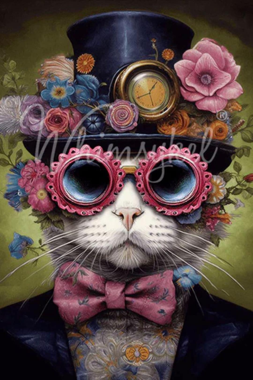Large Decoupage Tissue Paper Dapper Dan Cat | Designs by Whimsykel | 18 ...
