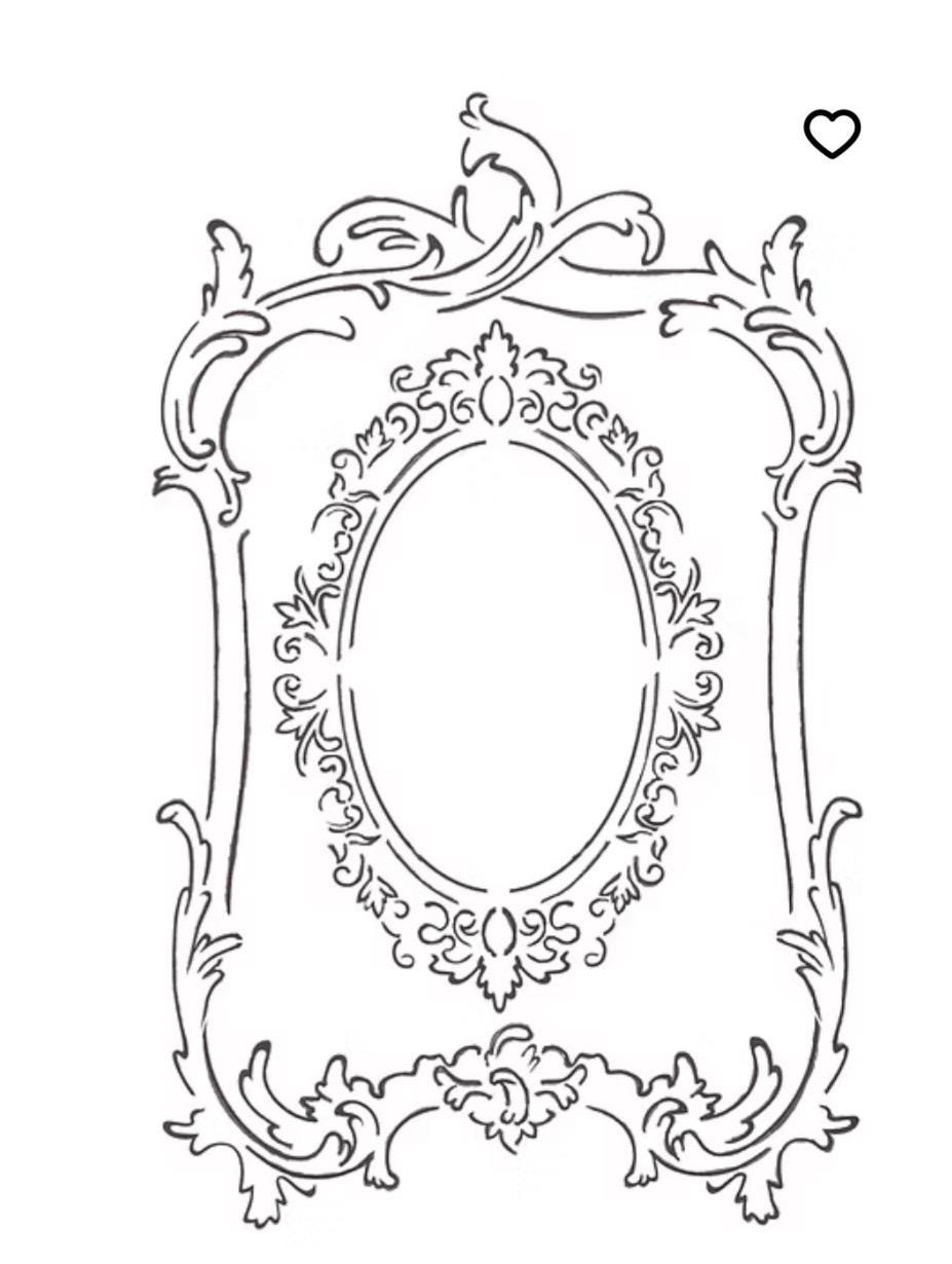 Roycycled Frames Stencil Collection 12" X 17" Mylar Large Stencil for ...