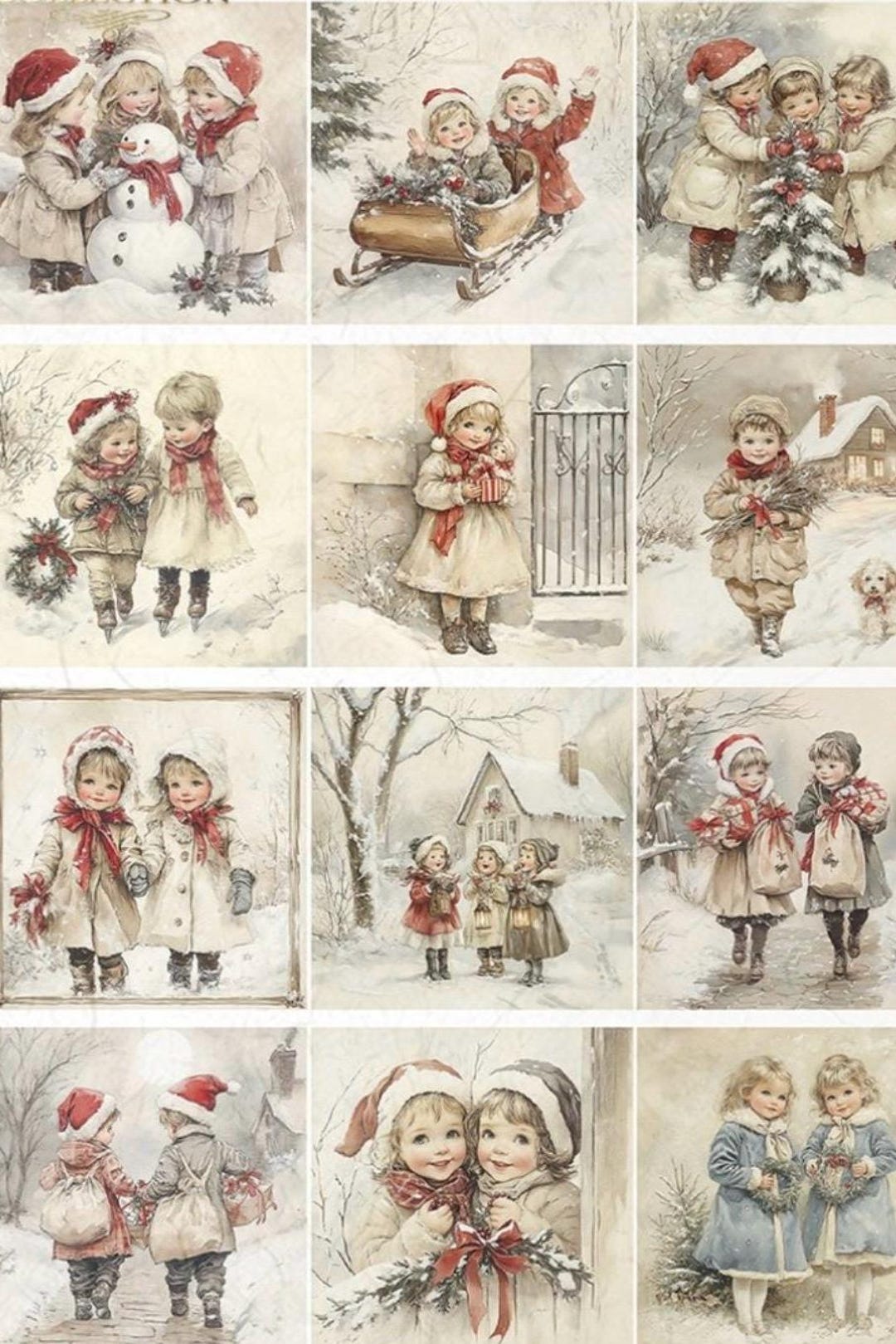 A4 Little Girls Multi 12 Images on One Sheet Rice Paper *NEW | A4 - 8.3 ...