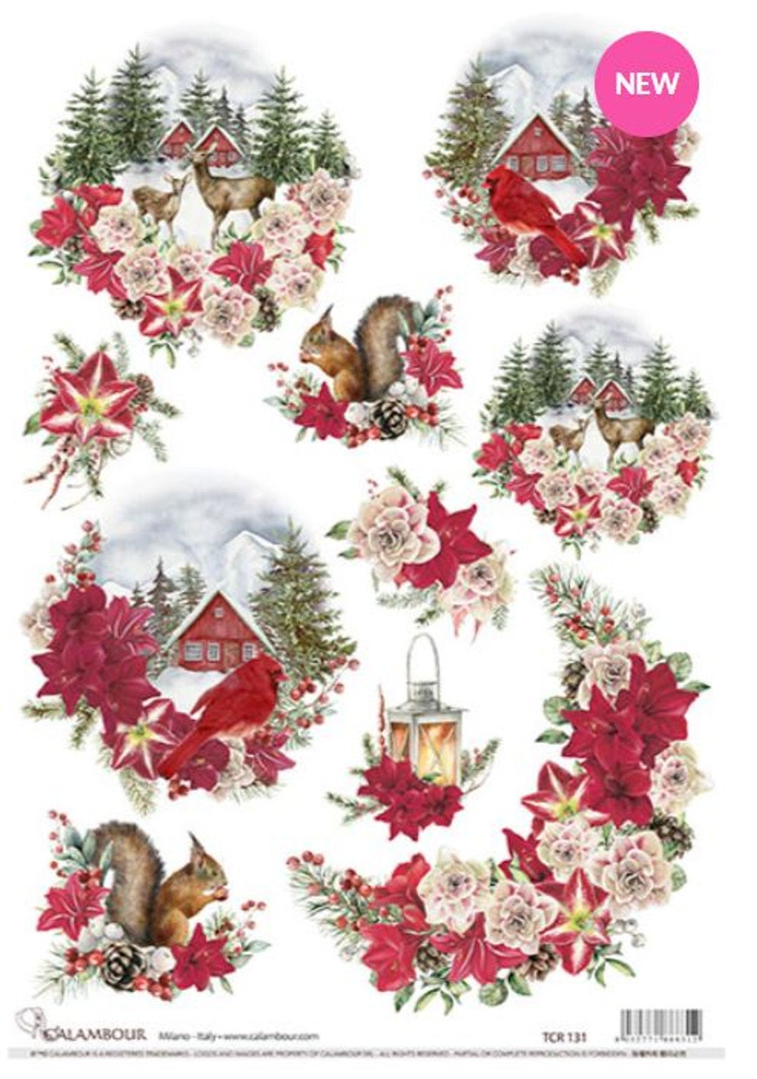 Decoupage Rice Paper- Christmas Winter Scenes- Decoupage Paper - TCR131 ...