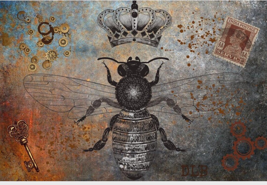 Large Format Her Majesty Bee Decoupage Tissue Paper | Deborah Bucher ...