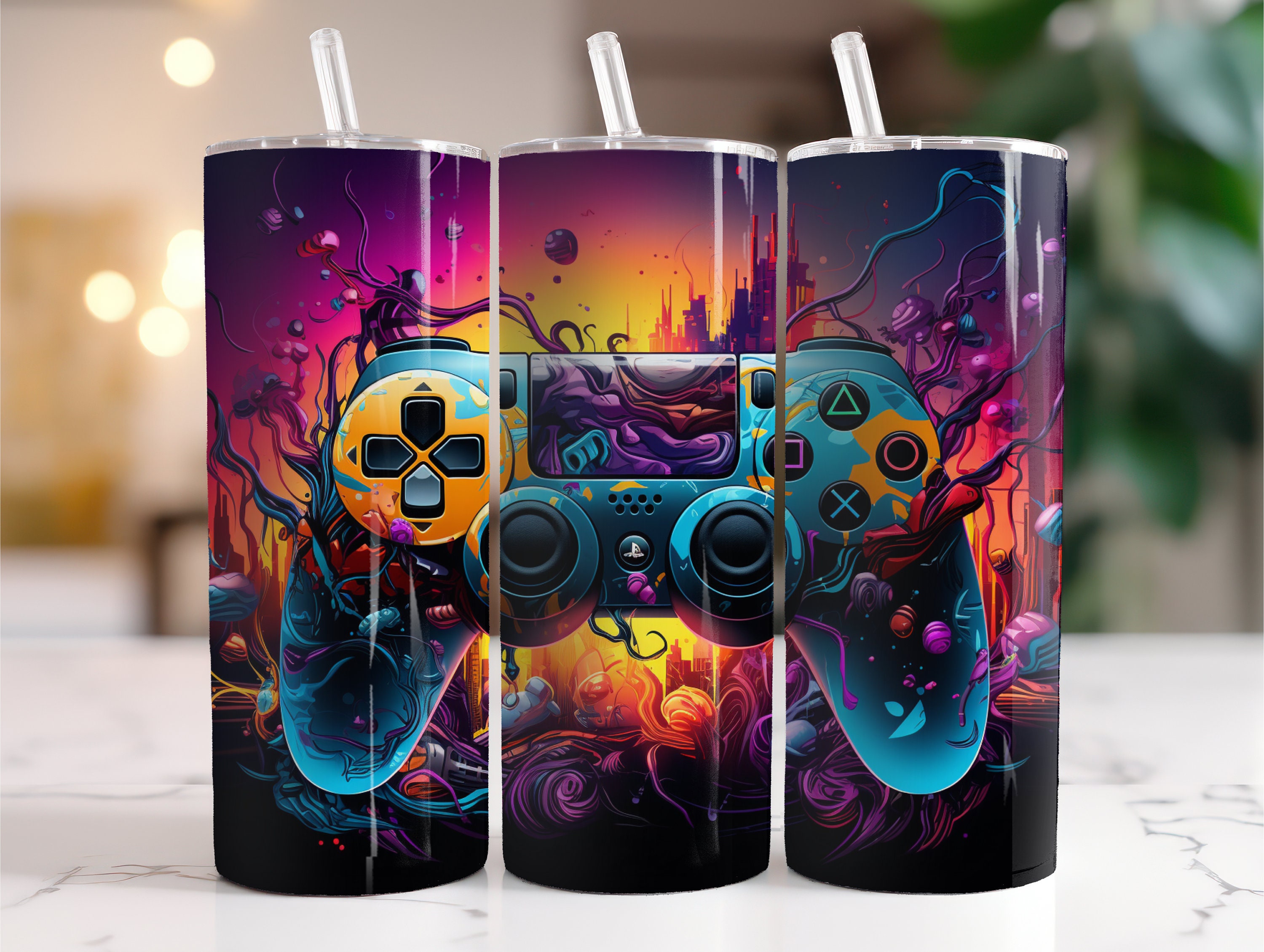 Four Brightly Coloured Gamer Controller Designs Sublimation - Etsy