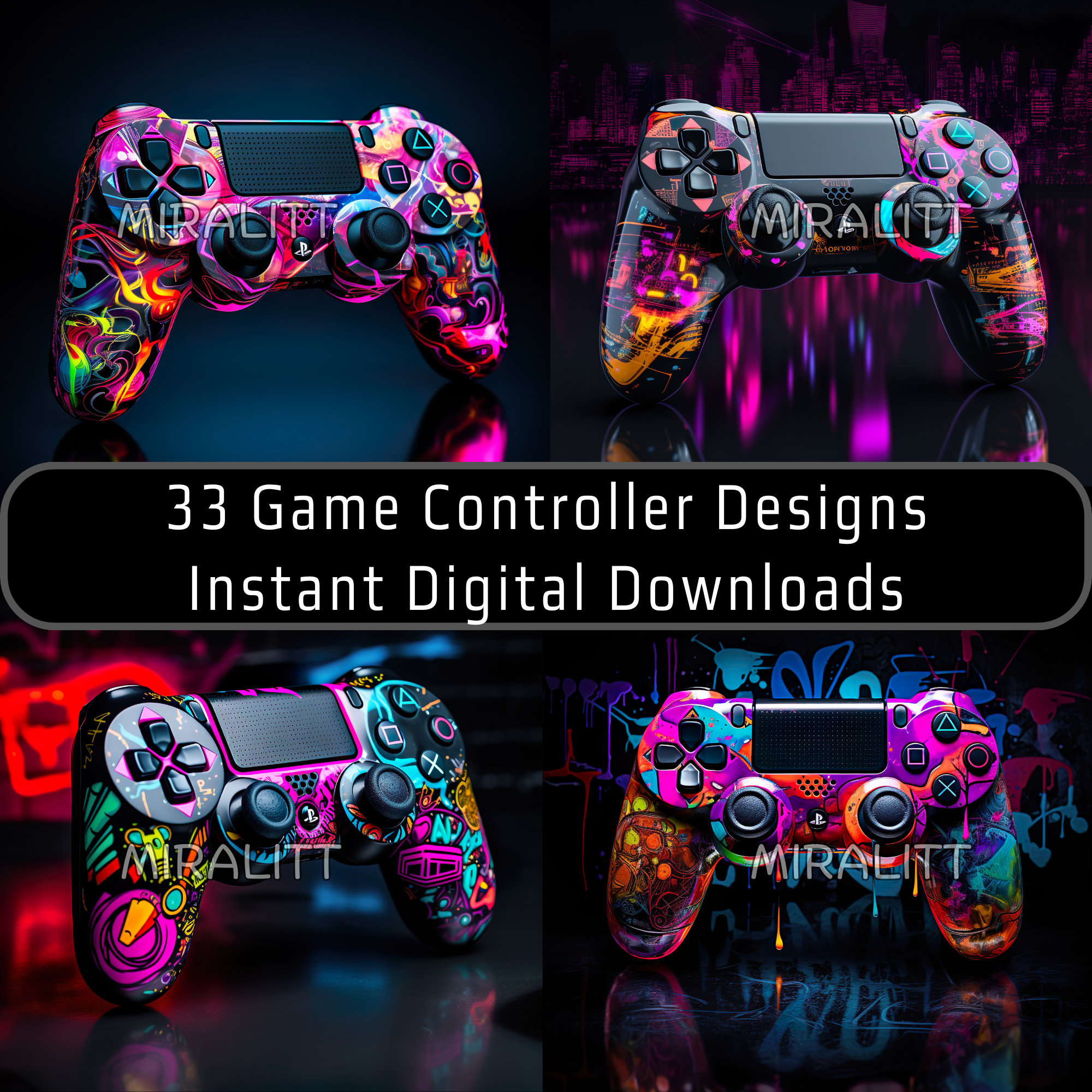 A Pack of Original 33 Game Controller Designs Ideal for - Etsy