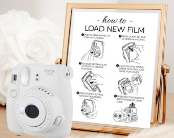 Instax Mini 11 Photo Guestbook Printable Sign • How to Load New Film ...