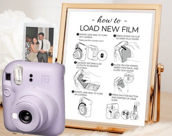 Instax Mini 11 Photo Guestbook Printable Sign • How to Load New Film ...
