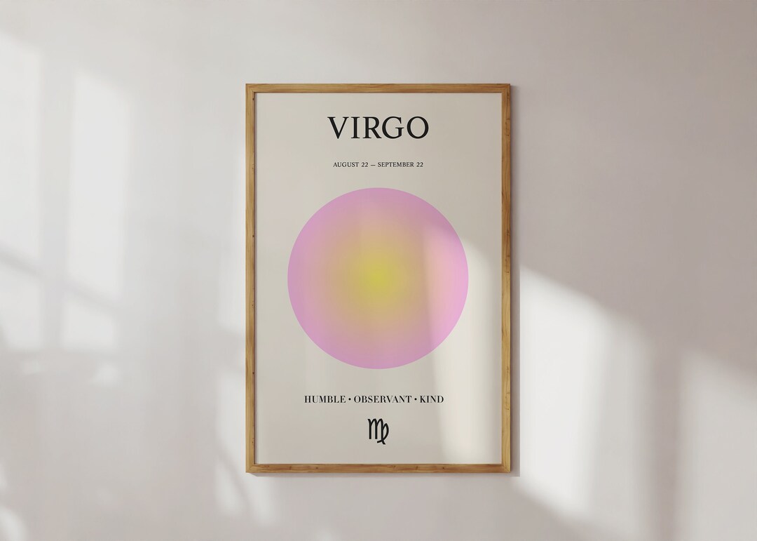 VIRGO Poster Printable Wall Art Aura Poster Virgo Star Sign Instant ...