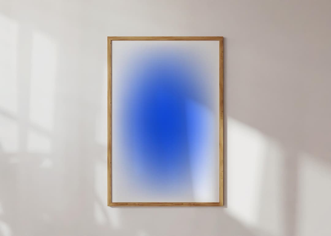 Aura Poster Blue Wall Art Printable, Aura Print Digital Download ...