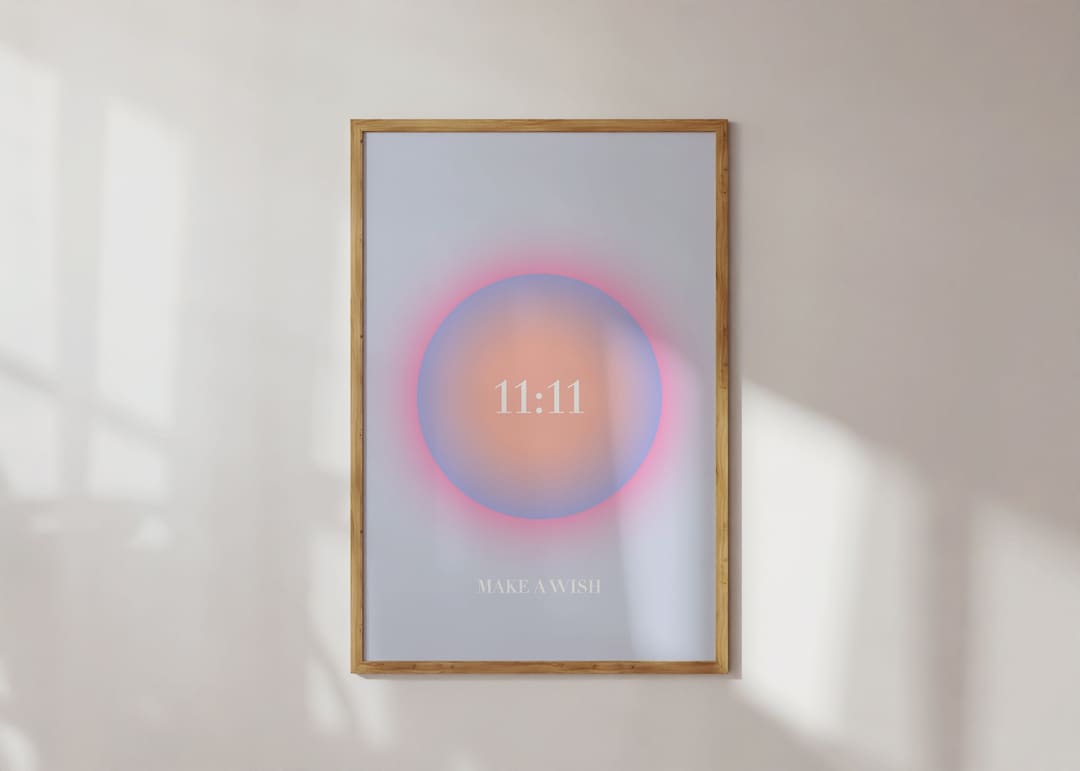 1111 Aura Poster Digital Download Angel Number Print Make A Wish Poster ...