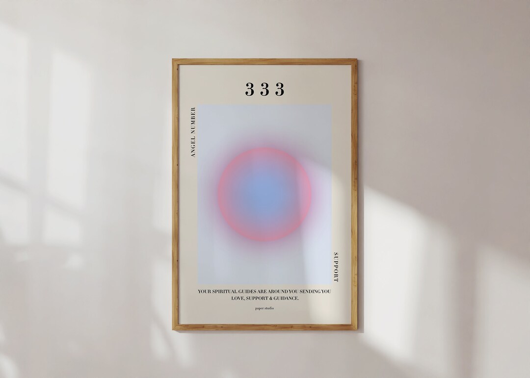 Angel Number Poster 333 Instant Download Aura Print Affirmation Art ...