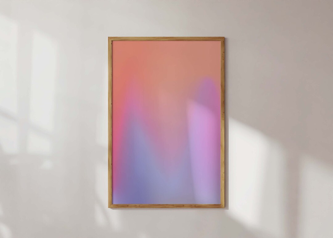 Colorful Gradient Art Print Trendy Wall Art Digital Download Aura ...