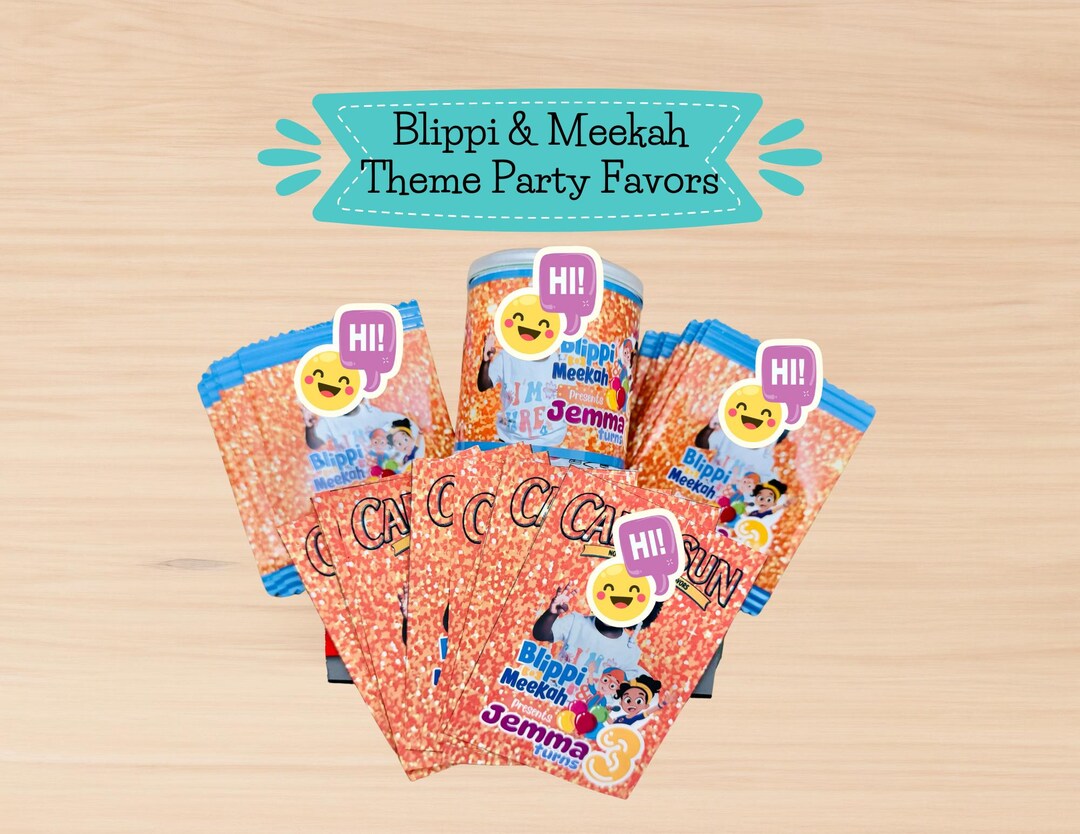 Custom Blippi and Meekah Birthday Theme for Personalized Party Favor ...