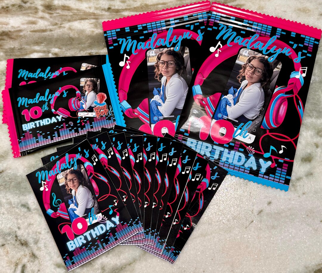 Custom Personalized Music Tik Tok Photo Neon Theme Ultimate Birthday ...