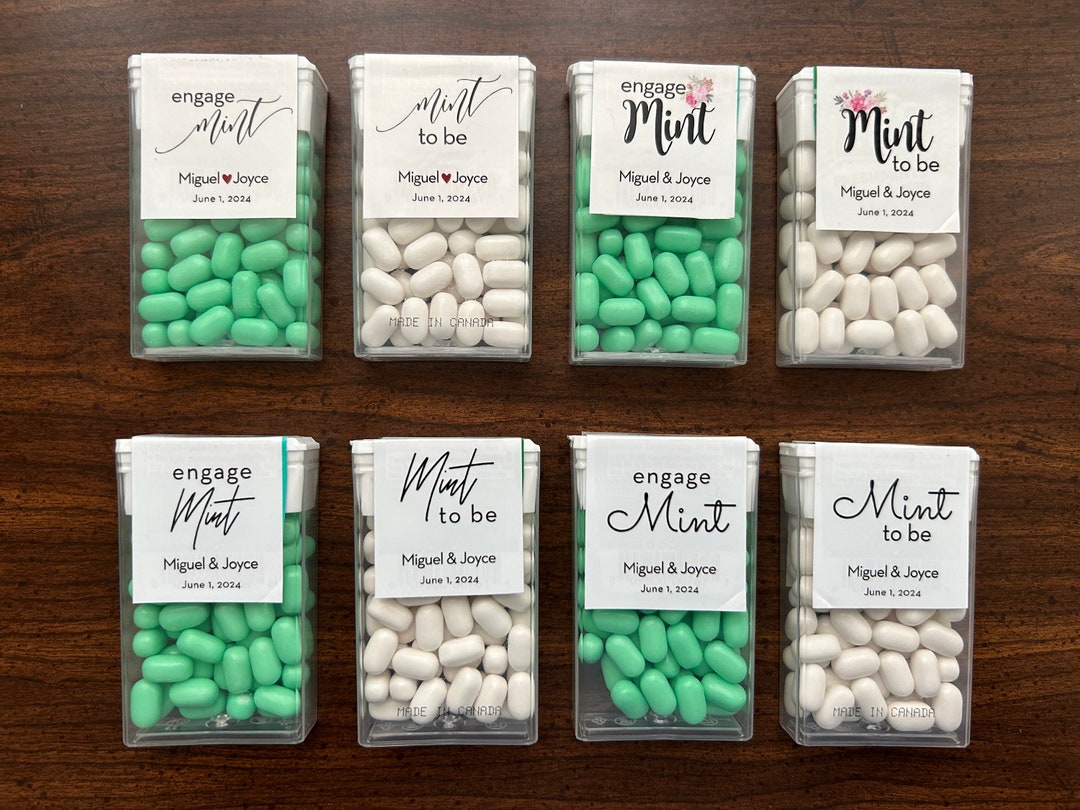 Printed Personalized Mint to Be Label Stickers Tic Tac Container ...