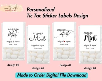 Personalized Blush Floral Wedding Mint Labels, Customized Mint to Be ...