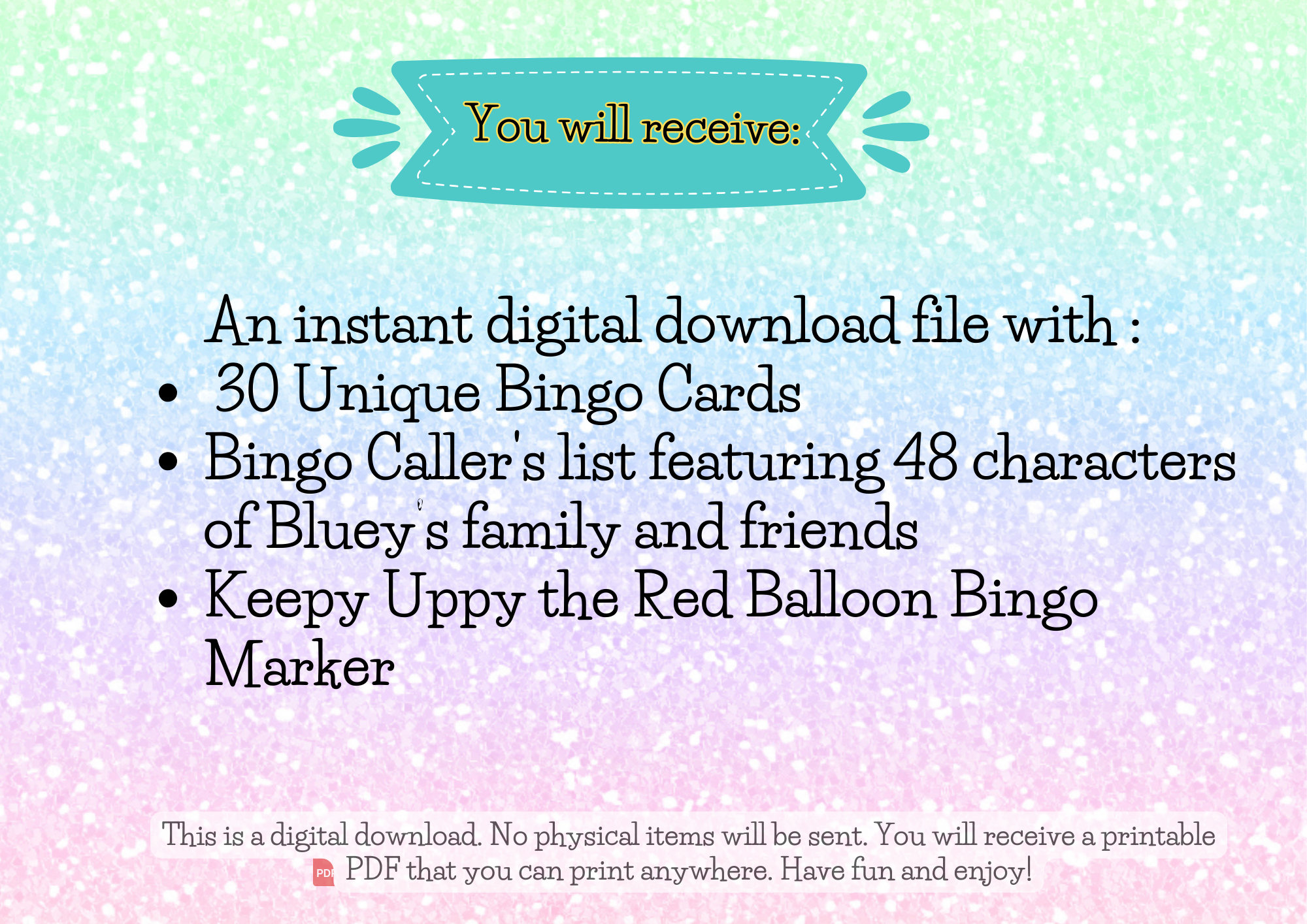 30 Unique Bluey Bingo Cards Birthday Party Games, Preschool ...