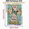 Framed Cross With God All Things Are Possible Diamond Art Painting ...