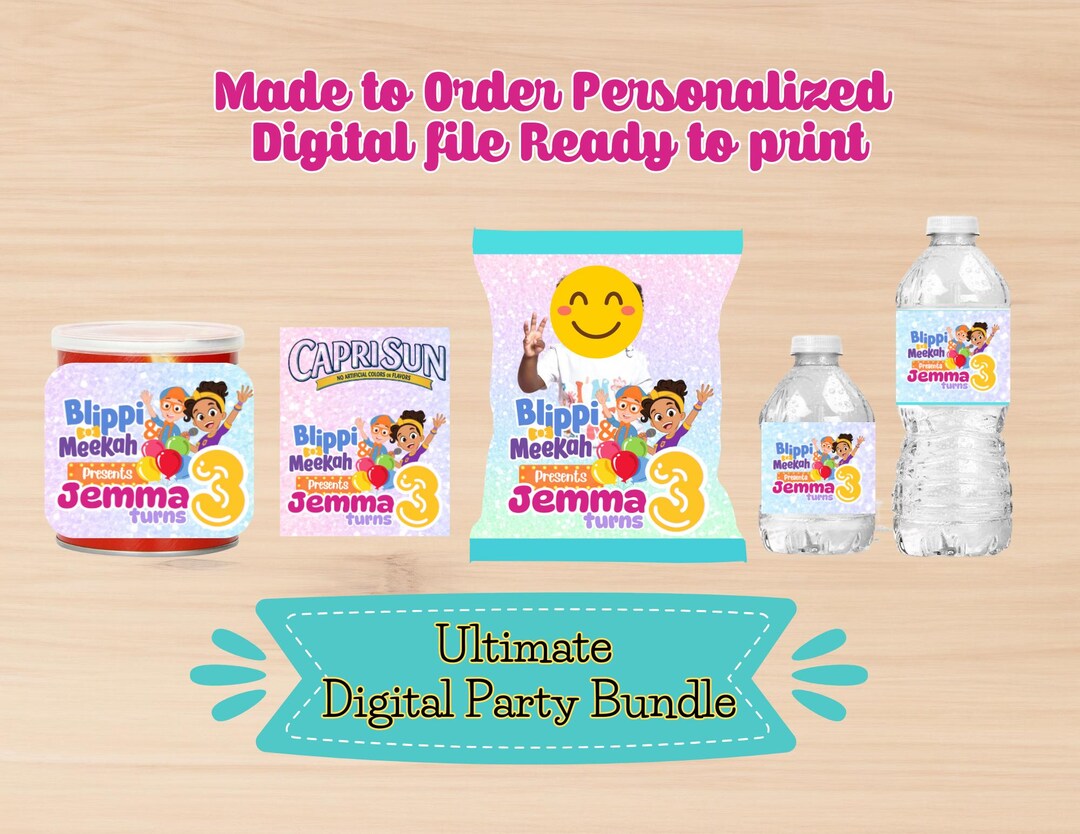 Digital Blippi and Meekah Ultimate Birthday Party Favor Digital File ...