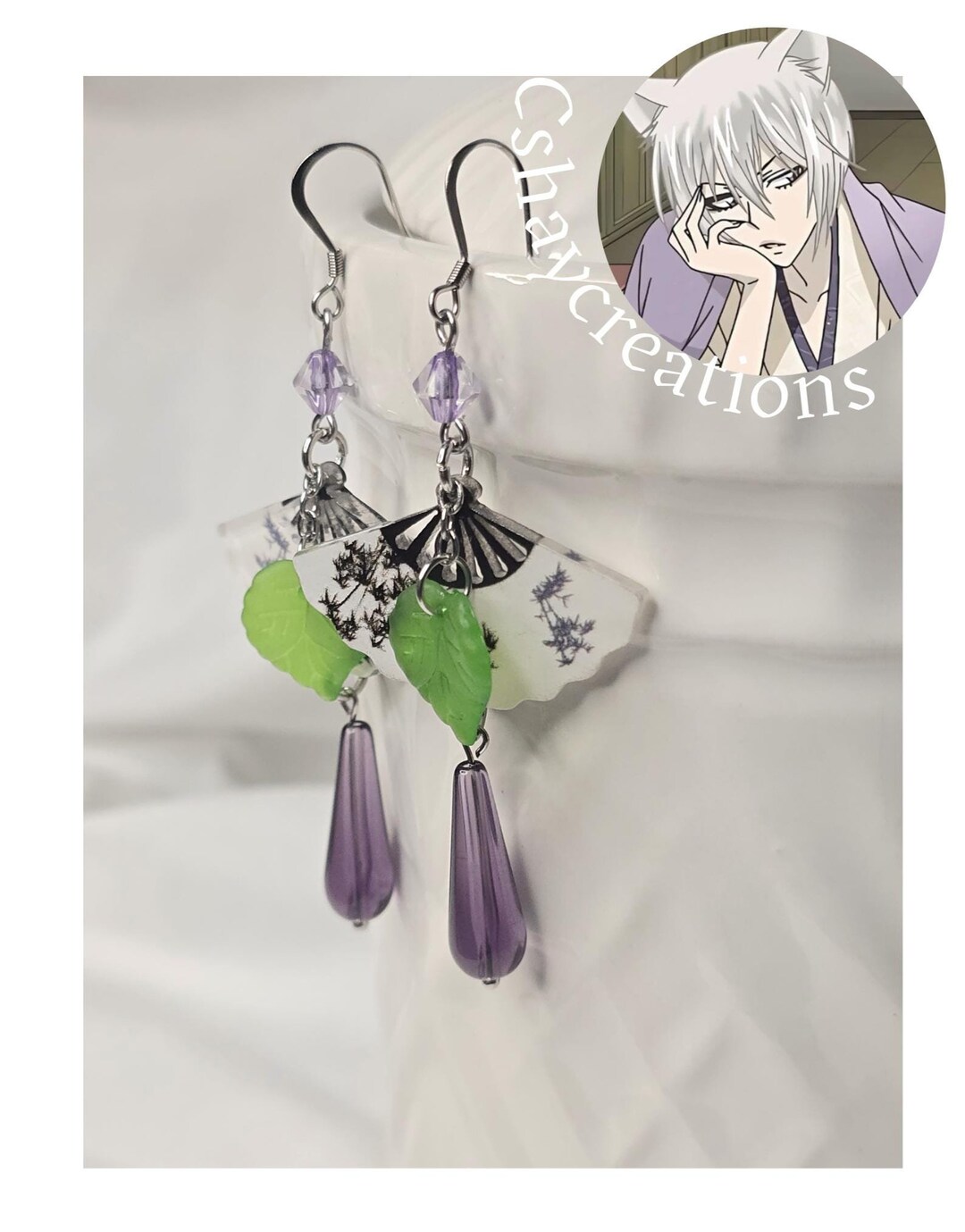 Tomoe Inspired Earrings| Anime Jewelry| Acrylic| Handmade Earrings ...