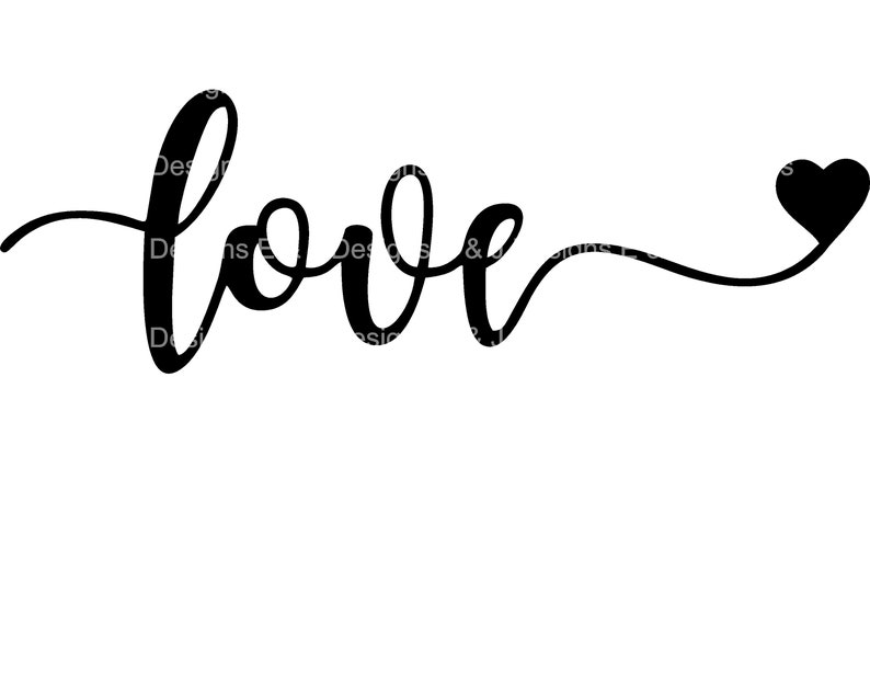 Love Cursive Png - Etsy