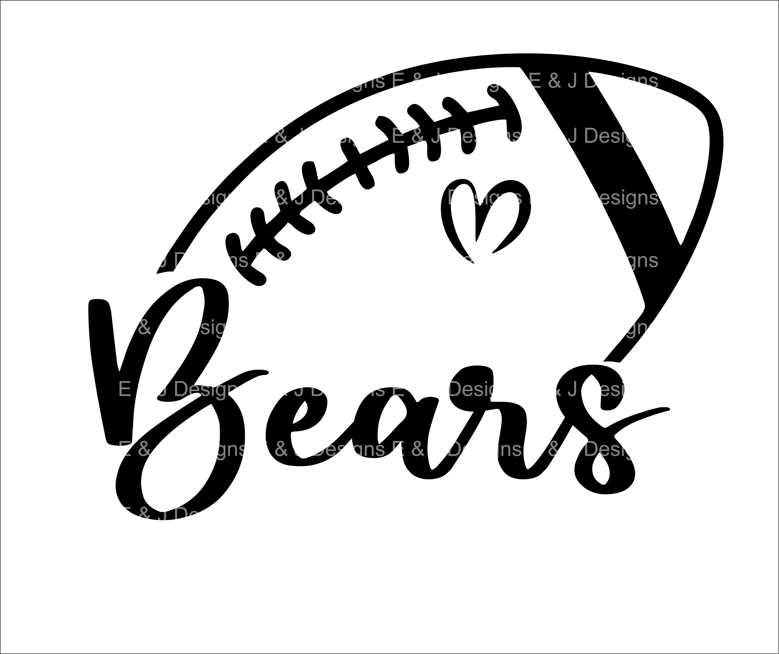 Bears Football Png. Bears Football Digital File - Etsy