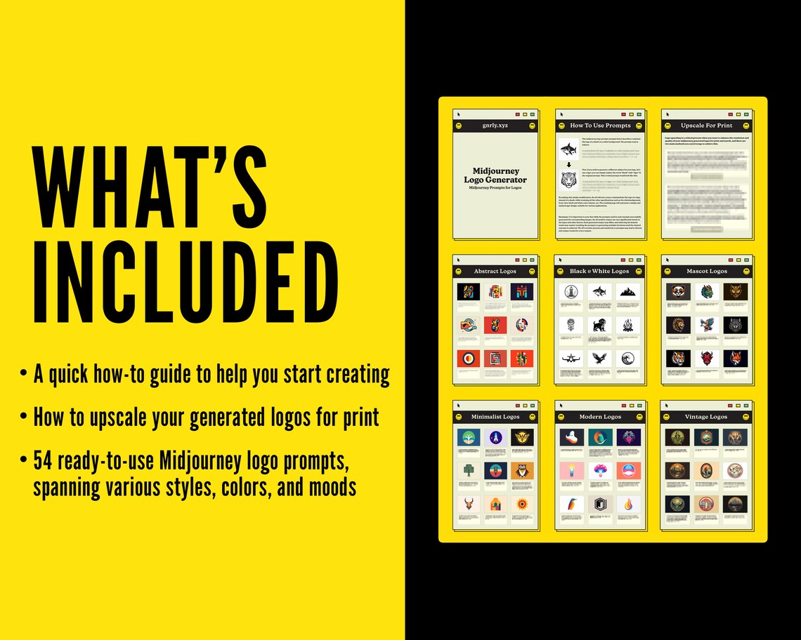 Midjourney Prompts for Logos, AI Logo Generator, Logo Design Prompt ...