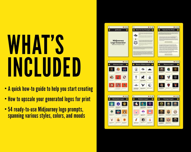Midjourney Prompts for Logos, AI Logo Generator, Logo Design Prompt ...