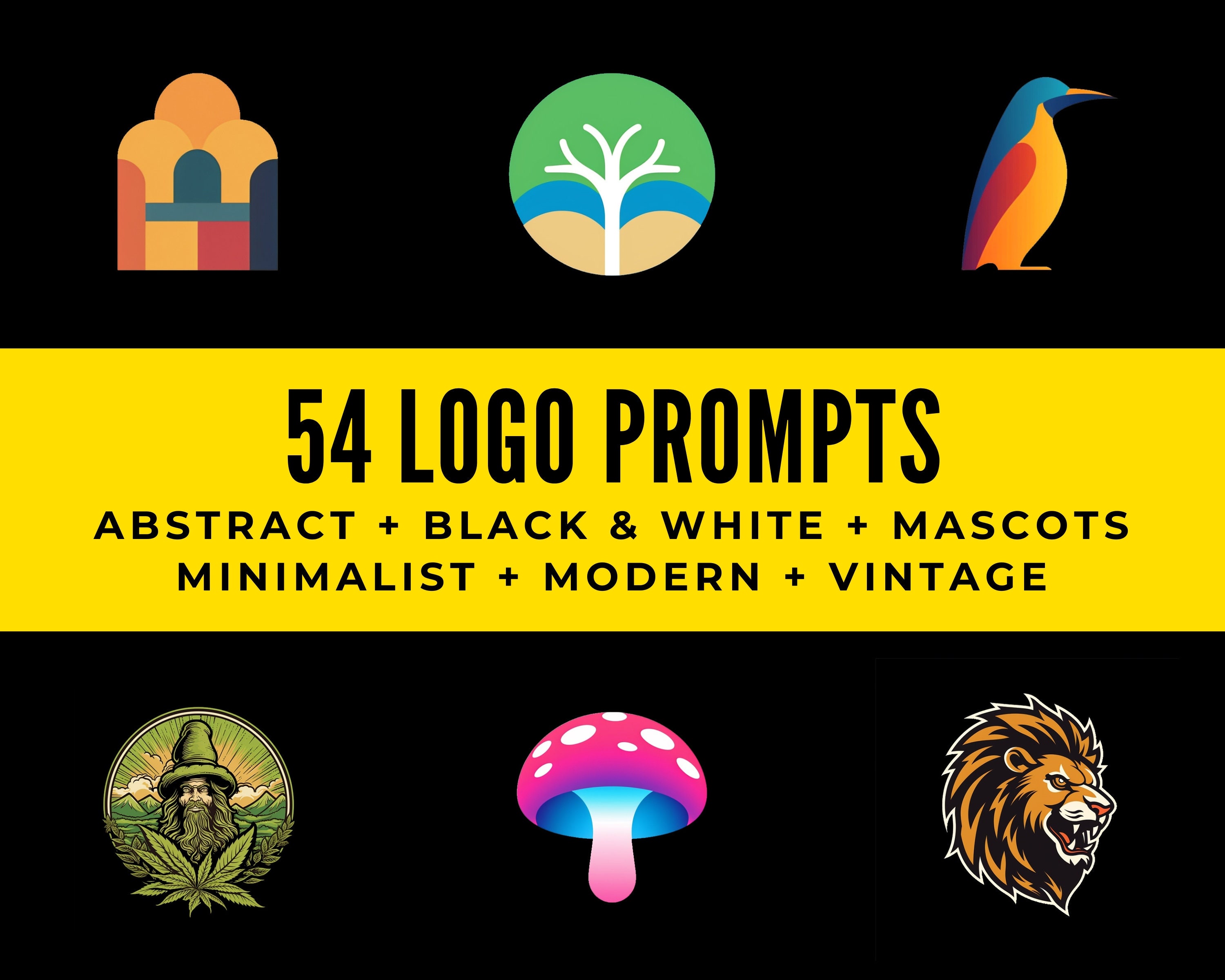 Midjourney Prompts for Logos, AI Logo Generator, Logo Design Prompt ...