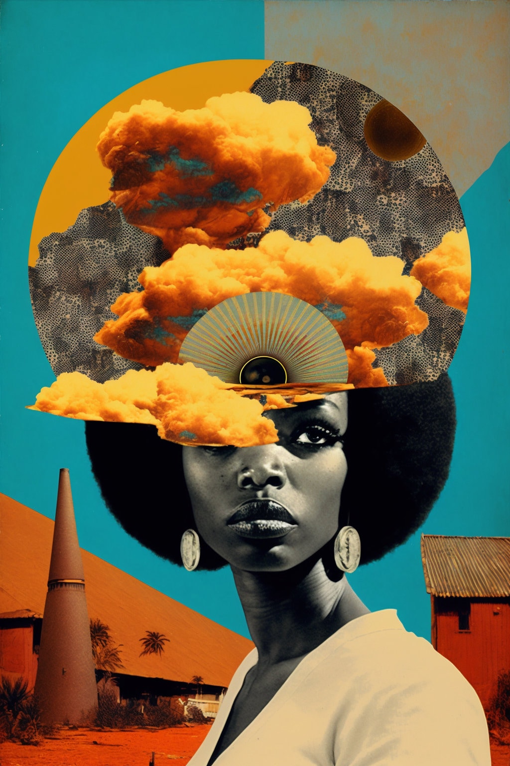 35 Piece Surreal Afrocentric Collage Kit, Printable Black Culture Wall ...