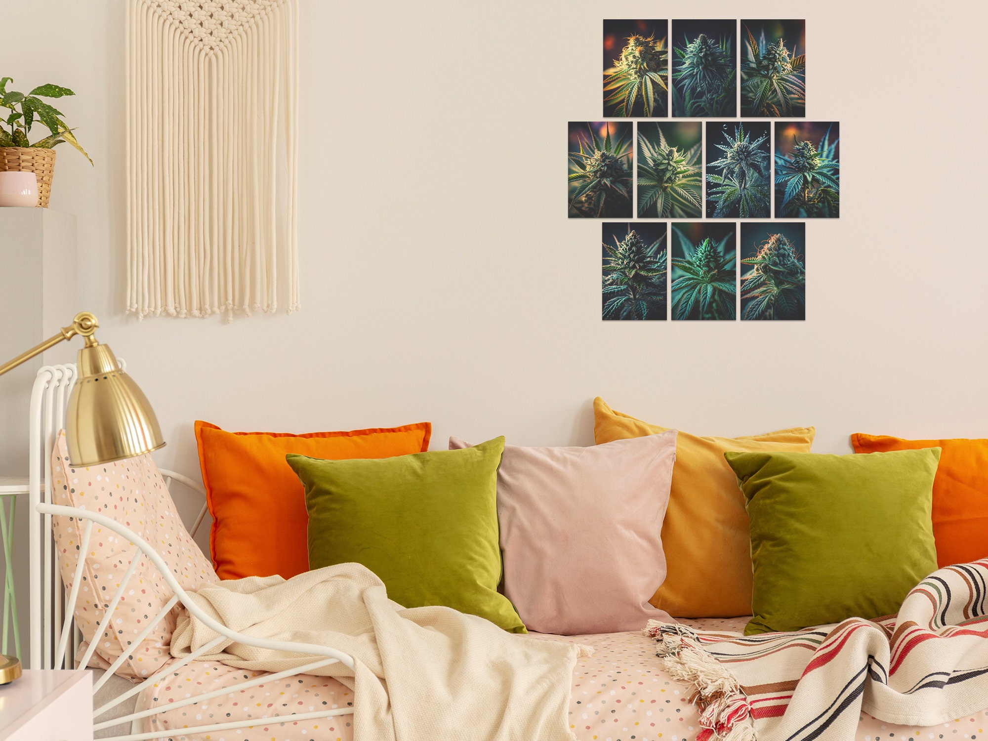 30 PCS Cannabis Home Decor Collage Kit, Stoner Decor, Printable Weed ...