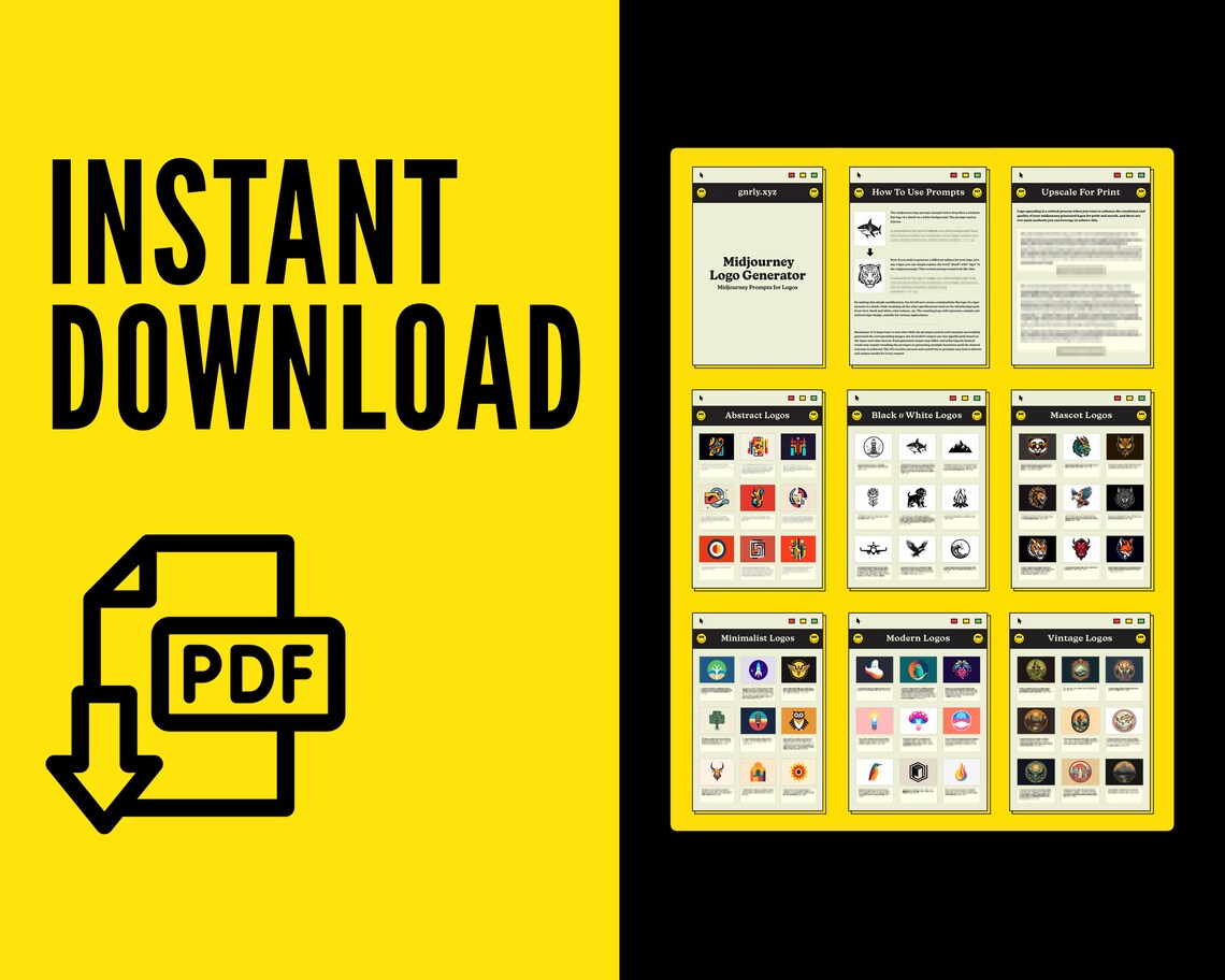 Midjourney Prompts for Logos, AI Logo Generator, Logo Design Prompt ...