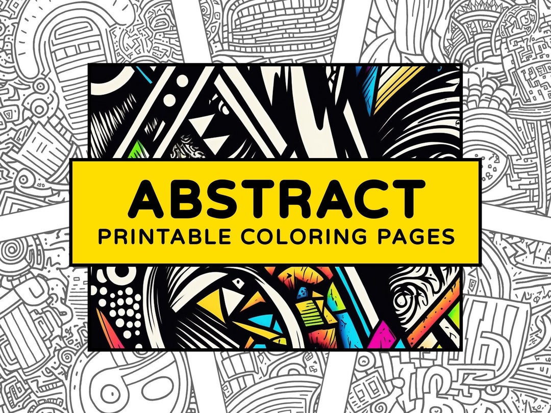 50 Abstract Coloring Pages | Printable Adult Coloring Book | Instant ...