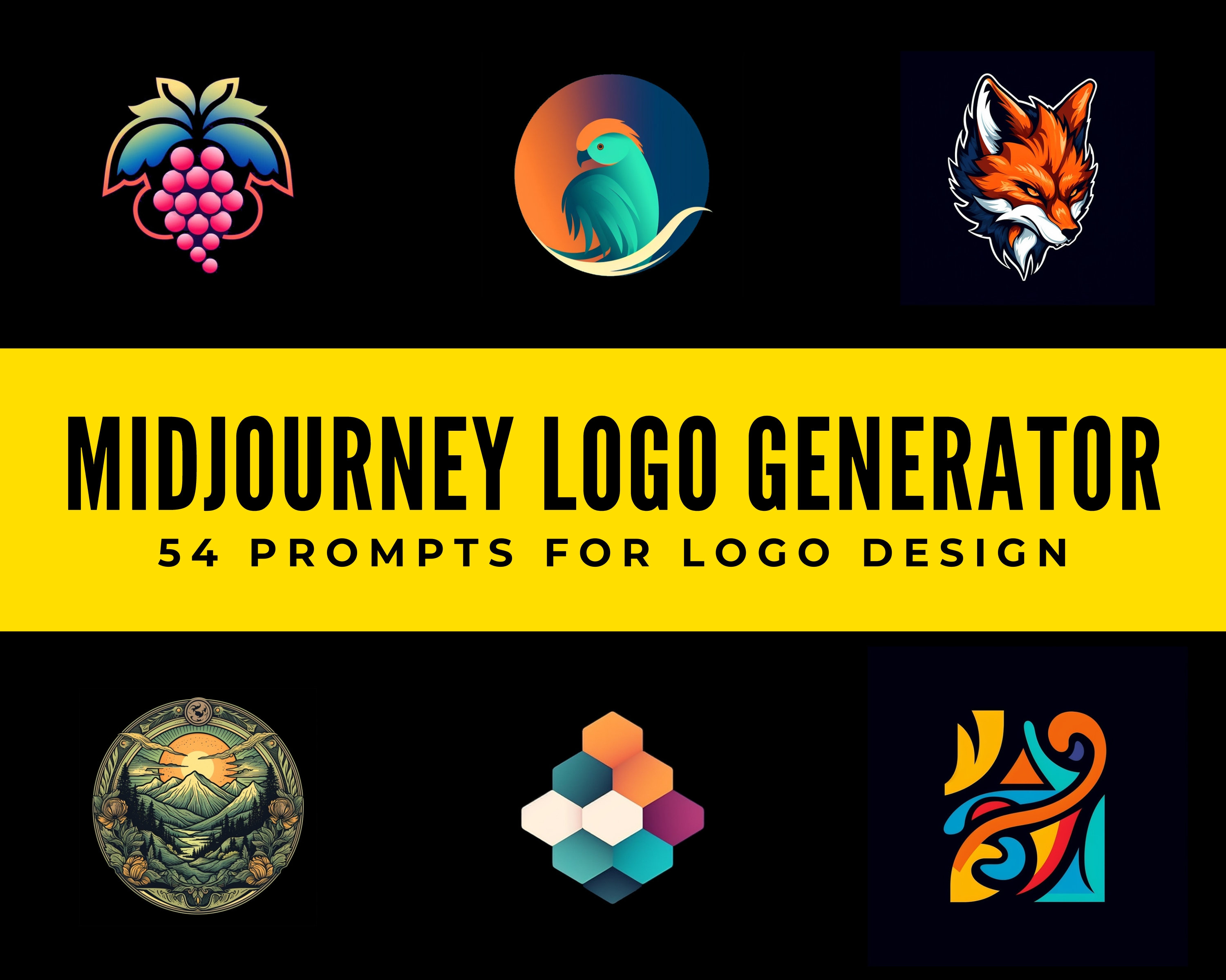 Midjourney Prompts for Logos, AI Logo Generator, Logo Design Prompt ...