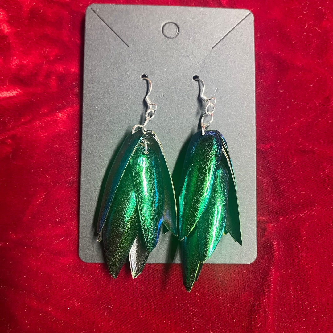 Elytra Wings Real Jeweled Beetle Wings Long Dangling 8 Pairs of Wings ...