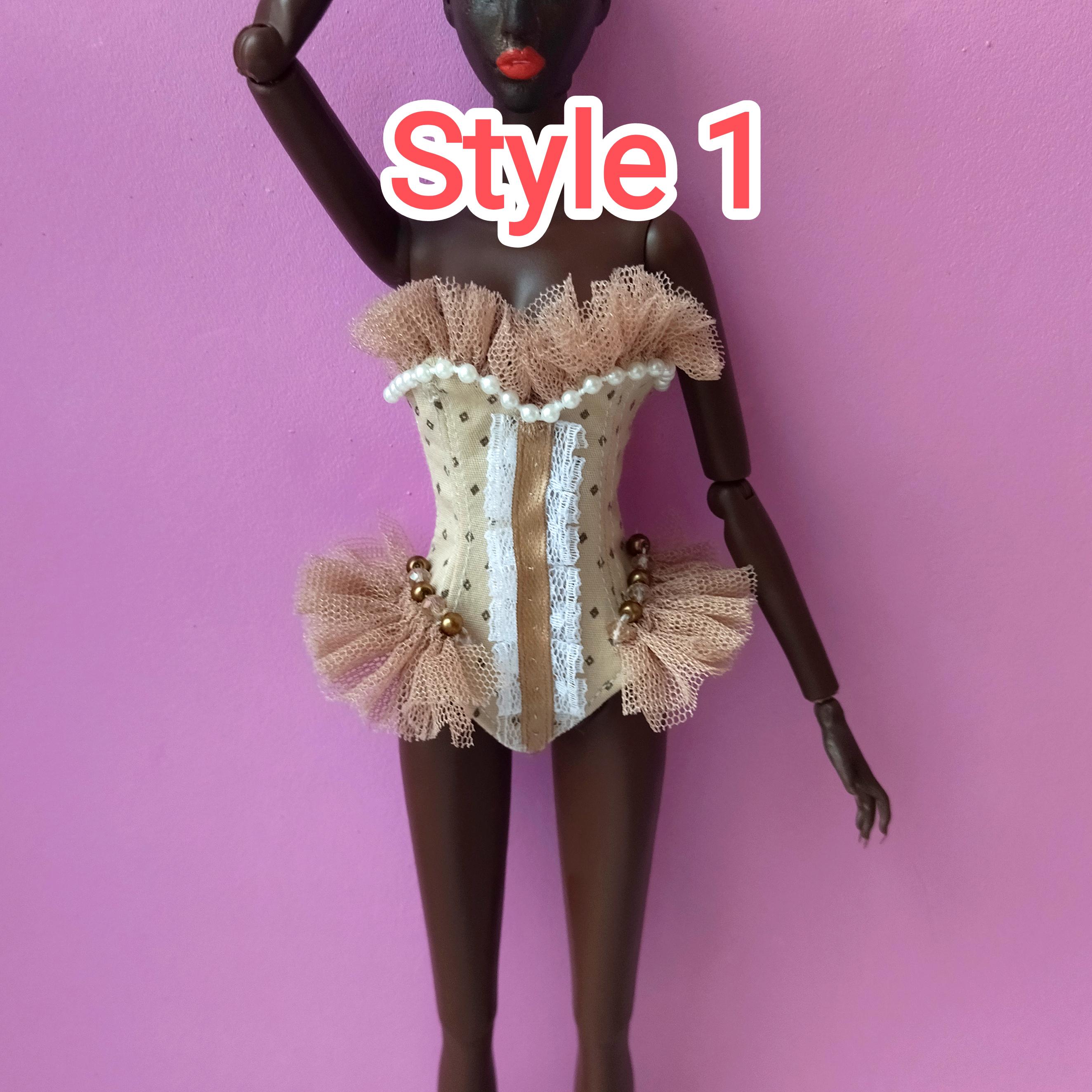 Doll Corset Victorian Style, Doll Lingerie, Fit for Fashion Dolls 1/6 ...