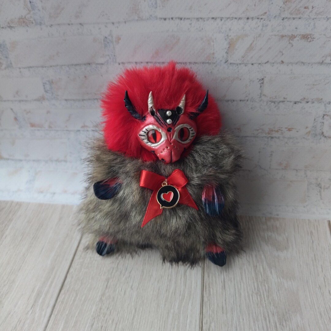 Mystical Fantasy Plush Animal Dragon,cute Demon Doll,soft Textile OOAK ...