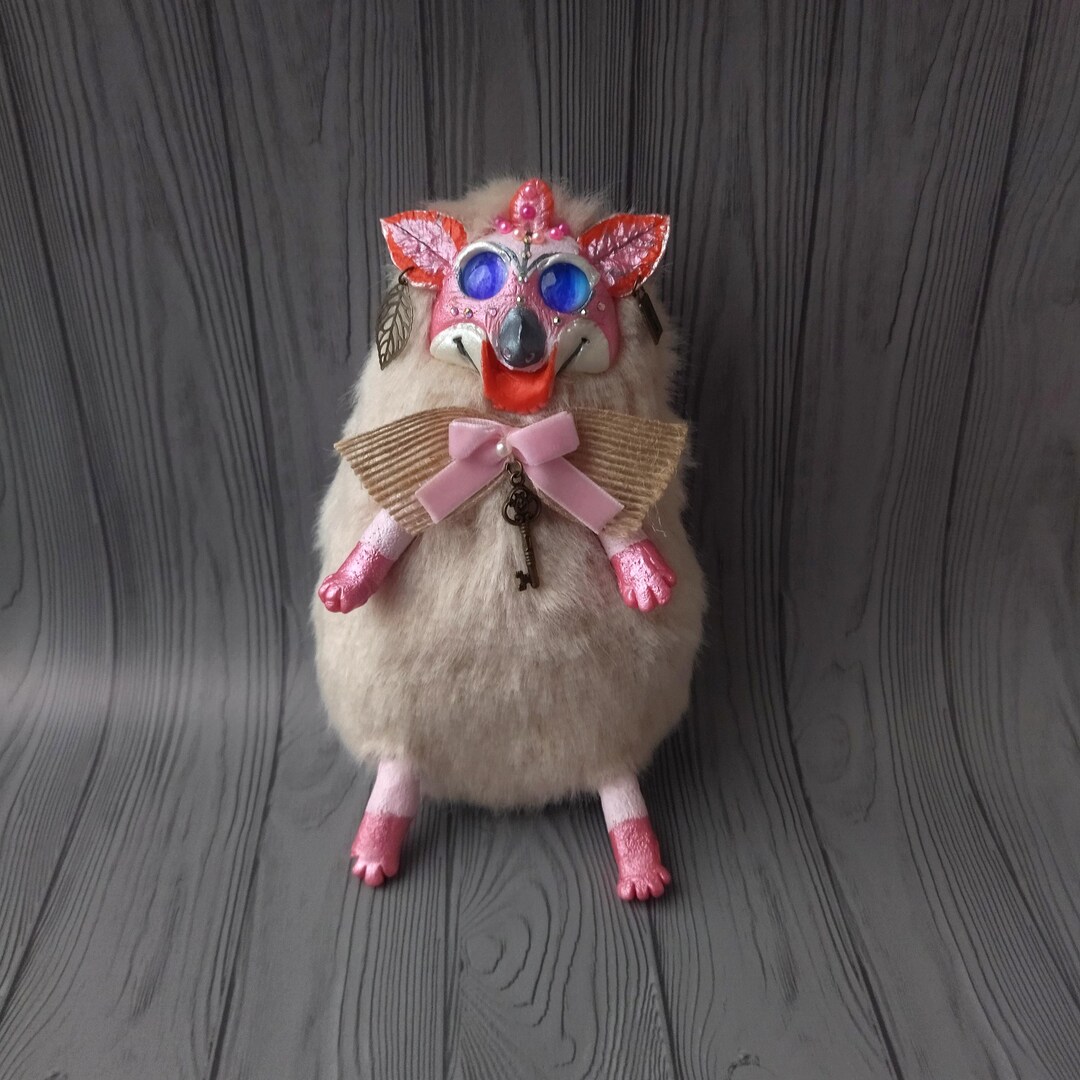 Art Doll, Mystical Fantasy Plush Animal Dragon, Textile OOAK Artistic ...