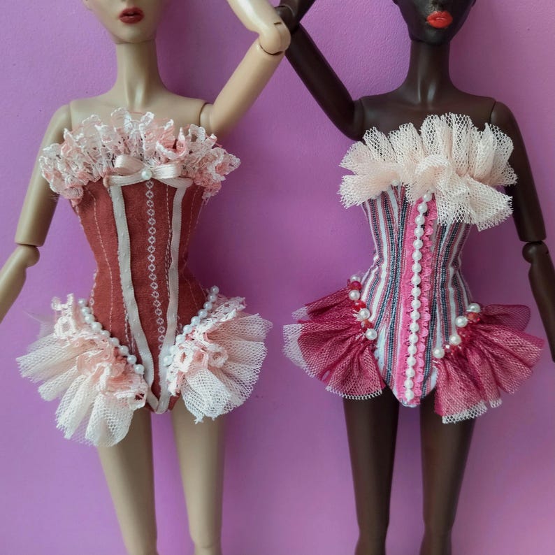Doll Victorian Style Corset, Doll Lingerie, Fit for Fashion Dolls 1/6 ...