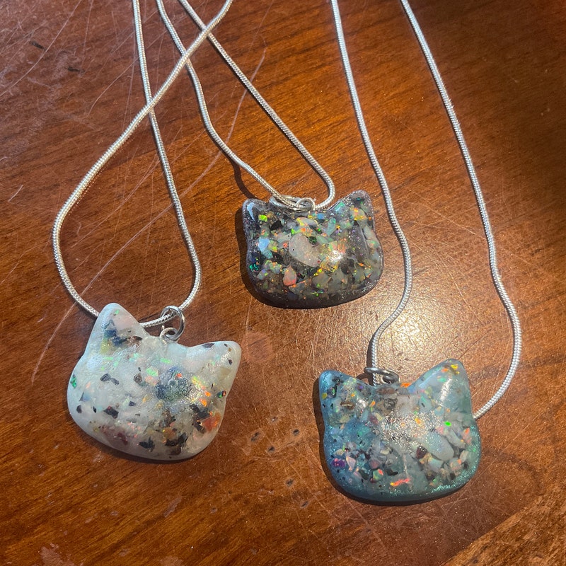 Opal Cat Necklace - Etsy