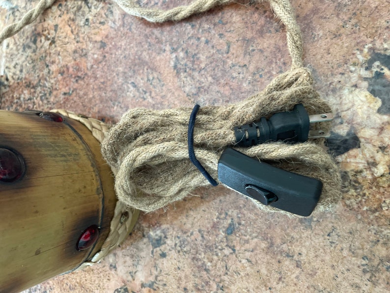 Starlite Swag Light Carved Tiki Bar Light Enchanted Tiki Decor US Flag ...