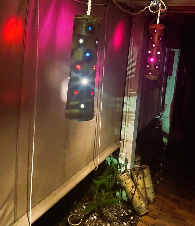 Starlite Swag Light Carved Tiki Bar Light Enchanted Tiki Decor US Flag ...