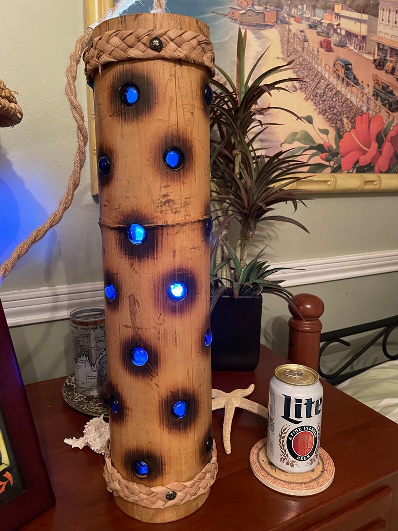 Starlite Swag Light Carved Tiki Bar Light Enchanted Tiki Decor LAGOON ...