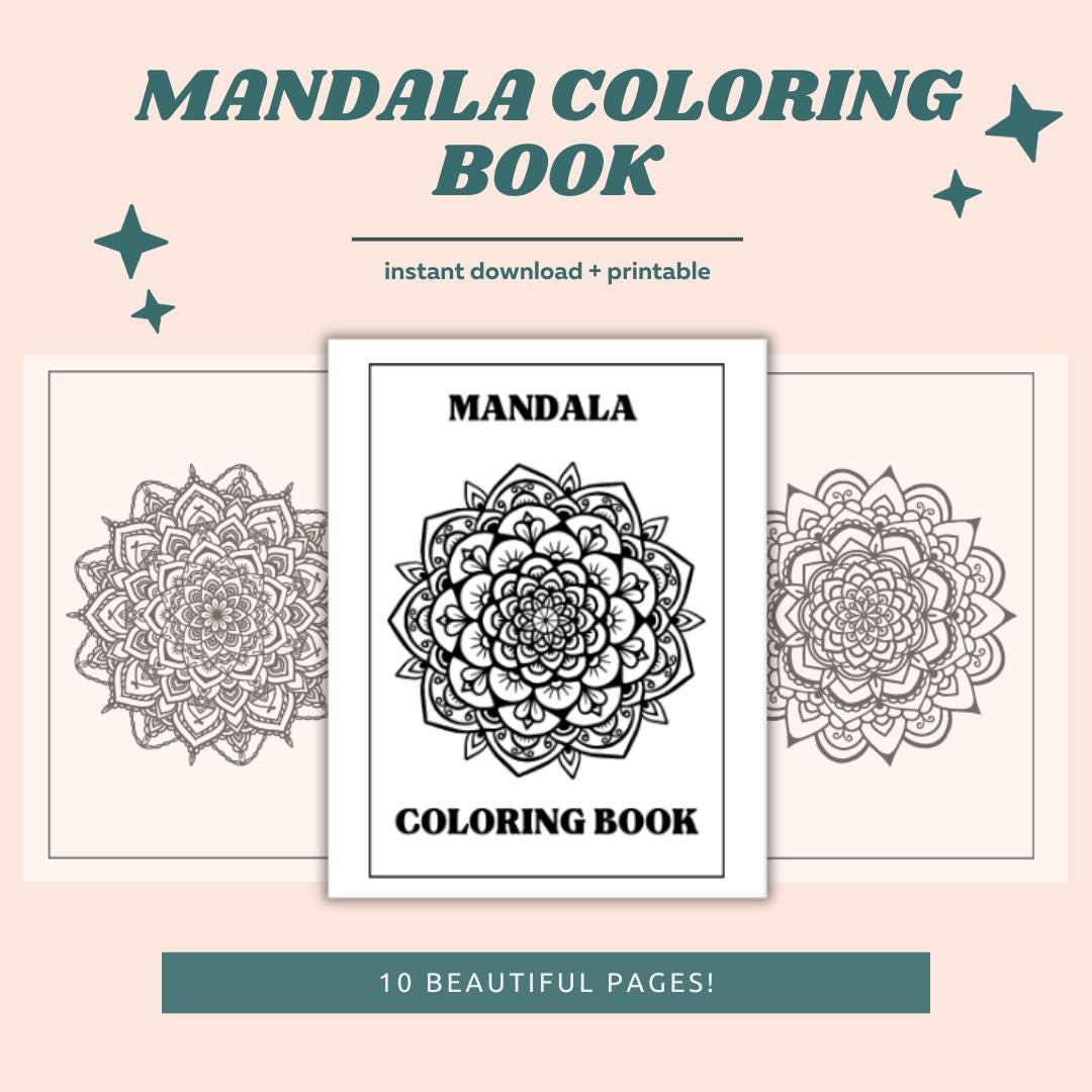 Bold and Easy Mandala Coloring Pages, Coloring Pages for Kids, Adult ...