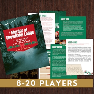 Christmas Murder Mystery Game for up to 20, Holiday Family Murder ...